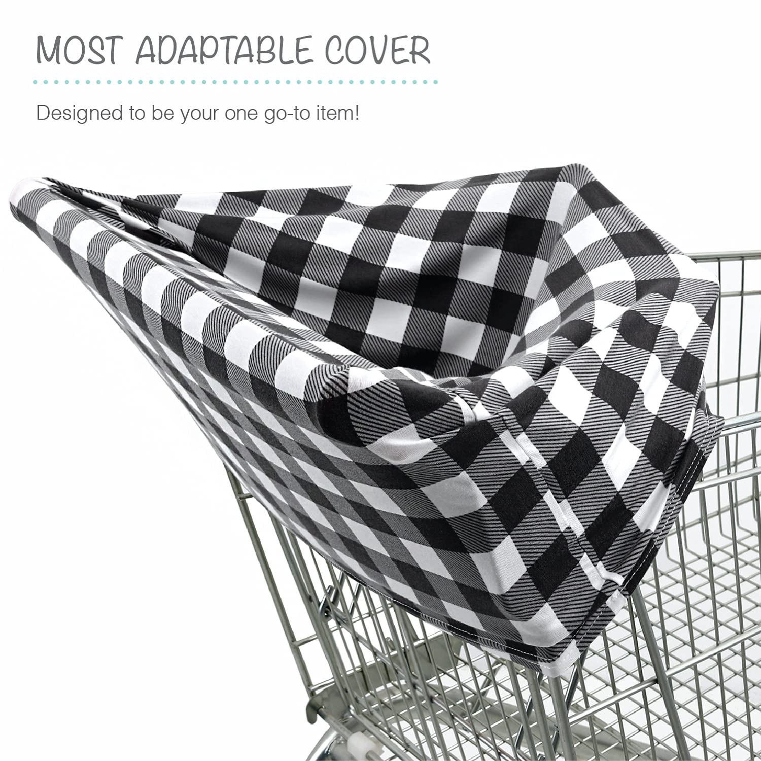 The Peanutshell 6 in 1 Multi Use Nursing Cover | Buffalo Check | Cover for Nursing, Car Seat, High Chair, Shopping Cart, Blanket, Breastfeeding Scarf…
