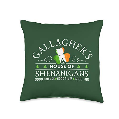 Gallagher Family Name Gifts Gallagher Irish Family Name Gift Personalized Home Decor Throw Pillow, 16x16, Multicolor