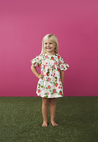 Mud Pie baby girls Short Sleeves Dress, Berry, 12-18 Months US