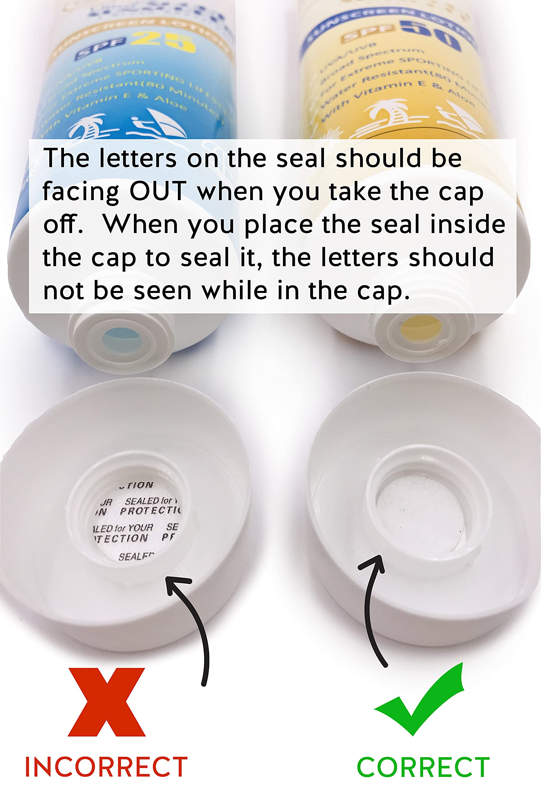 Sunscreen Flask Seals - 12 Pack of Hidden Flask Bottle Seals to Sneak Alcohol Anywhere- Leakproof Pressure Sensitive Adhesive Foam Safety Seal Replacements (17mm)