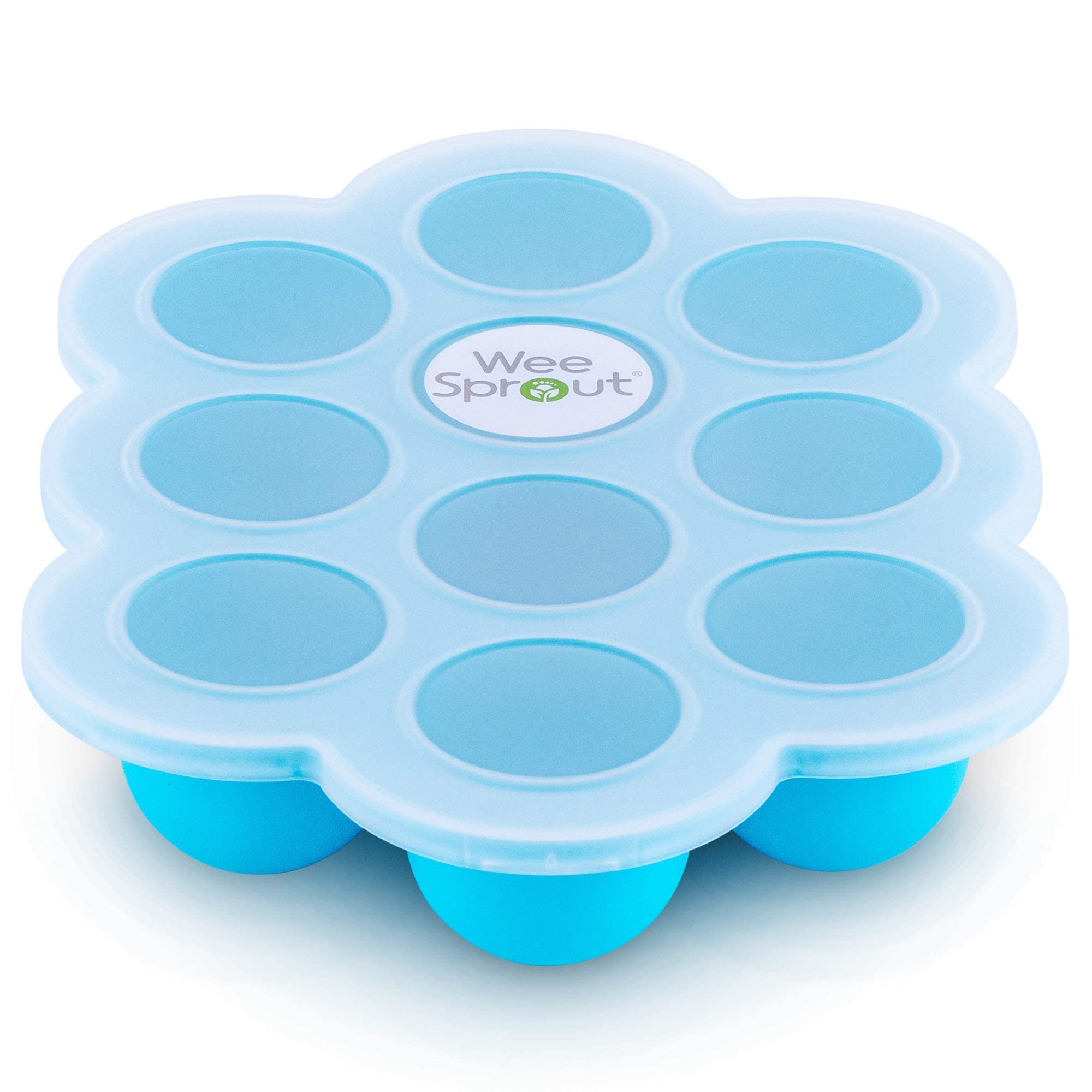 Bundle - 2 Items: WeeSprout 4 oz Glass Baby Food Jars and Small Baby Food Freezer Tray