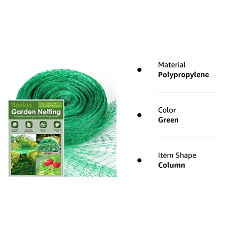 Ruolan Bird Netting for Garden Protect Vegetable Plants and Fruit Trees,Plastic Trellis Netting for Birds, Deer,Squirrels and Other Animals