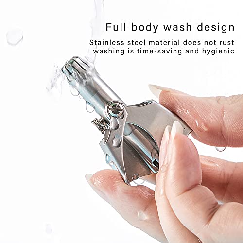 KEMEI Nose Hair Trimmer for Men Manual Stainless Steel Ear,Waterproof,Allergy-Free, Manual, Battery-Free
