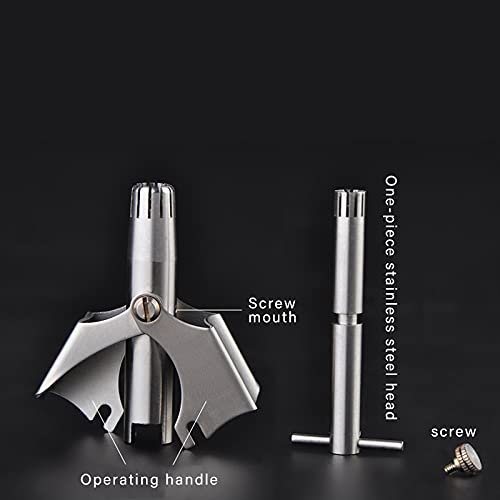KEMEI Nose Hair Trimmer for Men Manual Stainless Steel Ear,Waterproof,Allergy-Free, Manual, Battery-Free