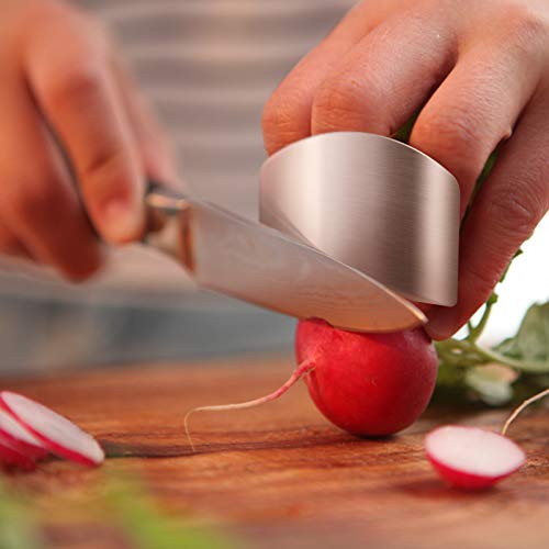 2PCS Finger Guard, Knife Cutting Safe Protector, Vegetables And Fruits Slicing Stainless Knife Finger Guard, Steel Finger Protector, Stainless Steel Kitchen Tool Avoid Hurting