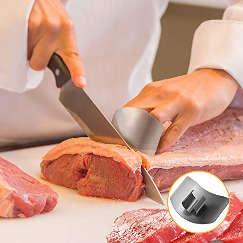 2PCS Finger Guard, Knife Cutting Safe Protector, Vegetables And Fruits Slicing Stainless Knife Finger Guard, Steel Finger Protector, Stainless Steel Kitchen Tool Avoid Hurting