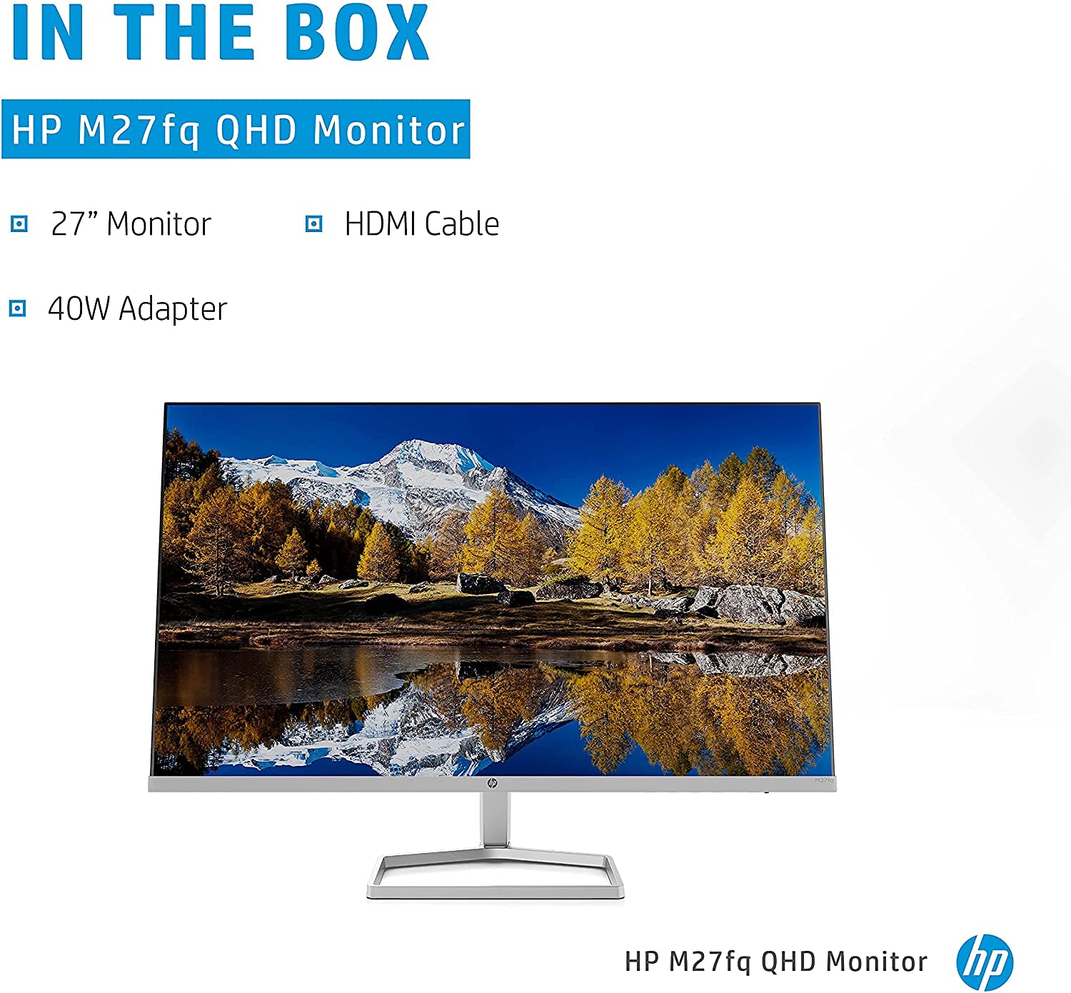 HP M27fq QHD Monitor 2 Pack - 2H4B5AA#ABA - Computer Monitor with 27-inch IPS Display (1440p) - Eye Safe & Color Accurate - AMD Freesync Technology - HDMI & VGA - Tilt Adjustment - Black