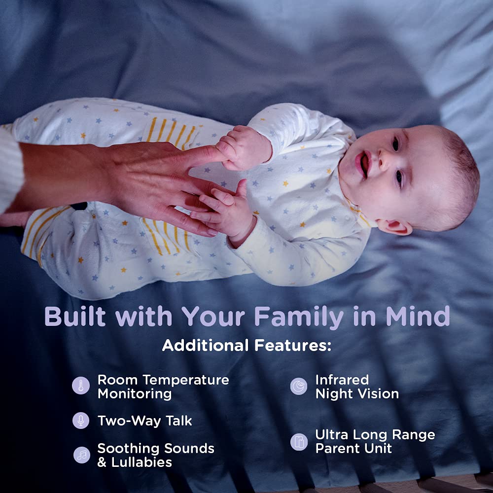 HUBBLE CONNECTED Nursery Pal Crib Edition β Smart Video Baby Monitor with 5" Touch Screen Display and Wi-Fi Connectivity, 7-Color Night Light and Sleep Trainer