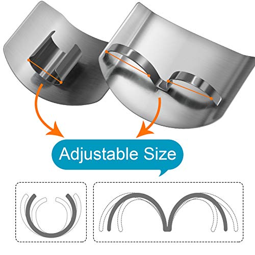 2PCS Finger Guard, Knife Cutting Safe Protector, Vegetables And Fruits Slicing Stainless Knife Finger Guard, Steel Finger Protector, Stainless Steel Kitchen Tool Avoid Hurting