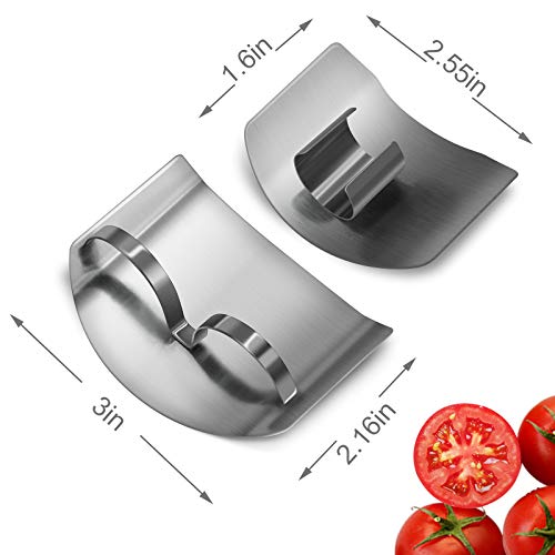 2PCS Finger Guard, Knife Cutting Safe Protector, Vegetables And Fruits Slicing Stainless Knife Finger Guard, Steel Finger Protector, Stainless Steel Kitchen Tool Avoid Hurting