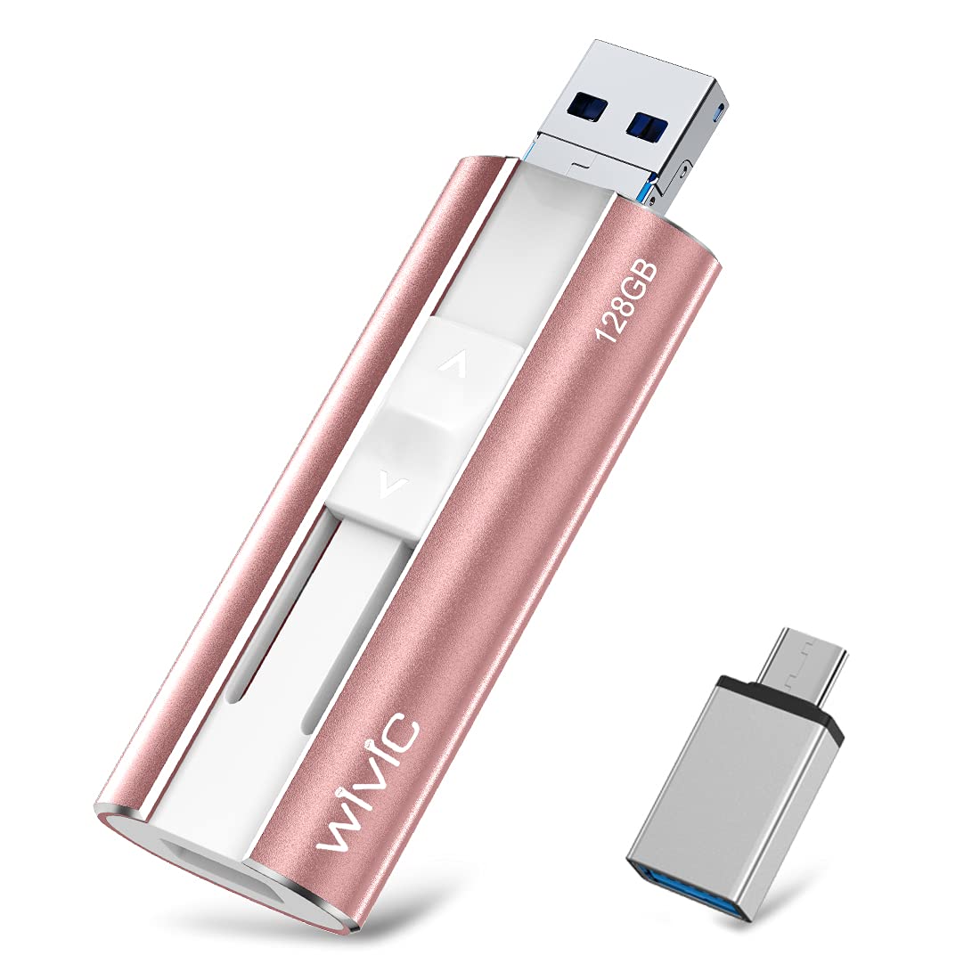 USB 3.0 Flash Drives 128GB, Y-Disk Photo Stick External Storage Memory Stick Compatible with Phone, iPad, Android, PC and More Devices (Pink)