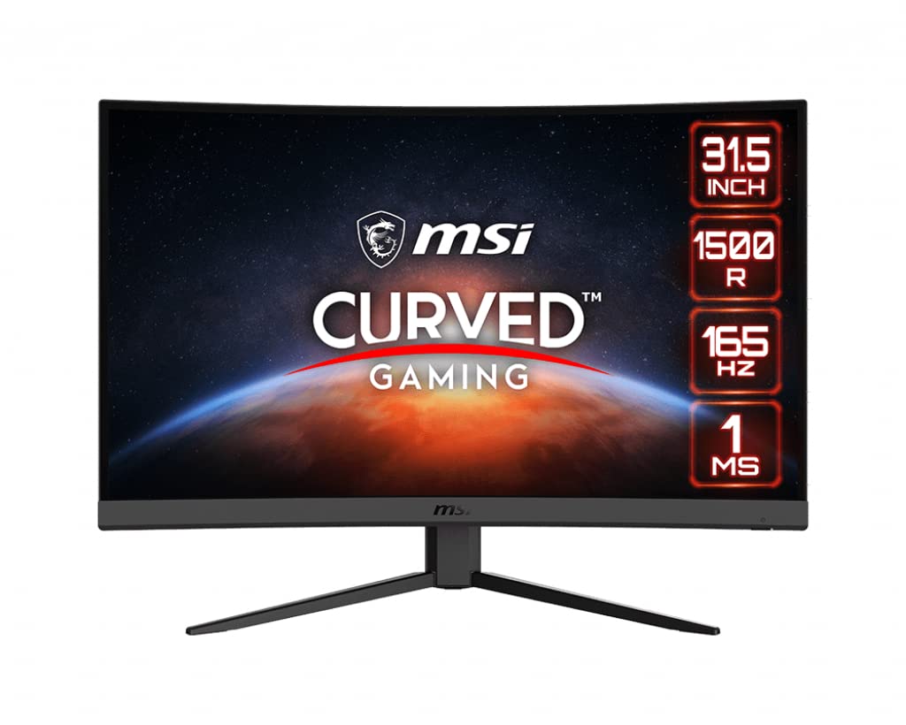MSI Optix G32C4W 32" FHD Curved Gaming Monitor, 1500R, IPS, 165Hz, 1ms, Wide View, Black, 32" (Refurbished)