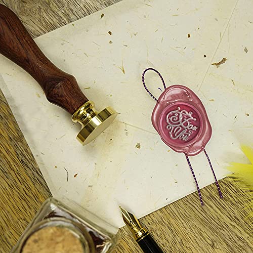 YIPLED Sealing Wax Kit, 728 Pcs Wax Seal Stamp Kit with 24 Color Wax Seal Beads, 2 Pens, Wax Seal Warmer, Wax Stamp Spoon and Candles for Gift & Envelope Sealing, Wedding Invitation