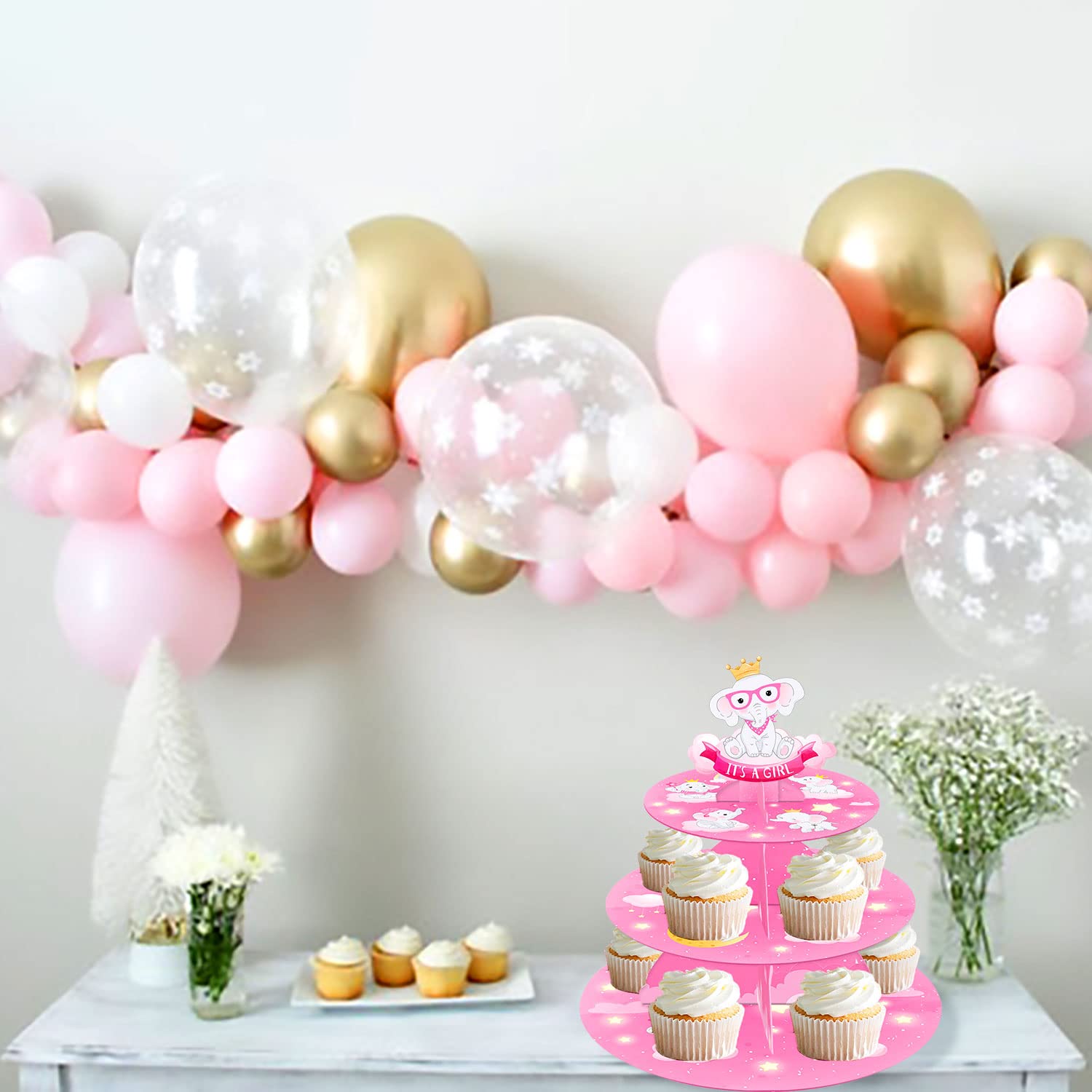 Pink Elephant Centerepiece Elephant Party Supplies Elephant Baby Shower Decorations Elephant Baby Shower Table Decoration Little Peanut Baby Shower Decorations