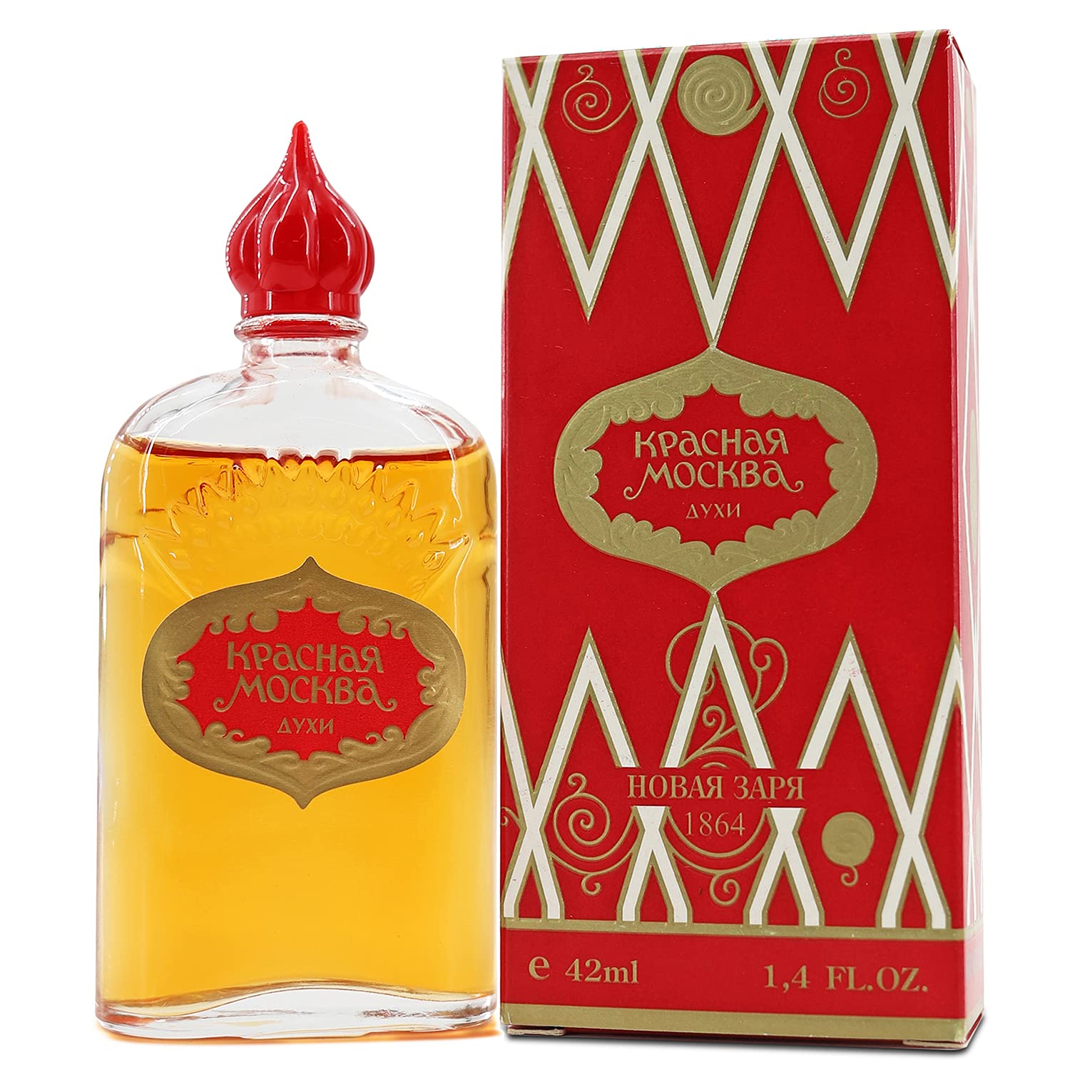 Novaya Zarya Krasnaya Moskva Red Moscow Moscou Rouge Perfume Glass Bottle US Imported Seller 42ml - 1.4 oz
