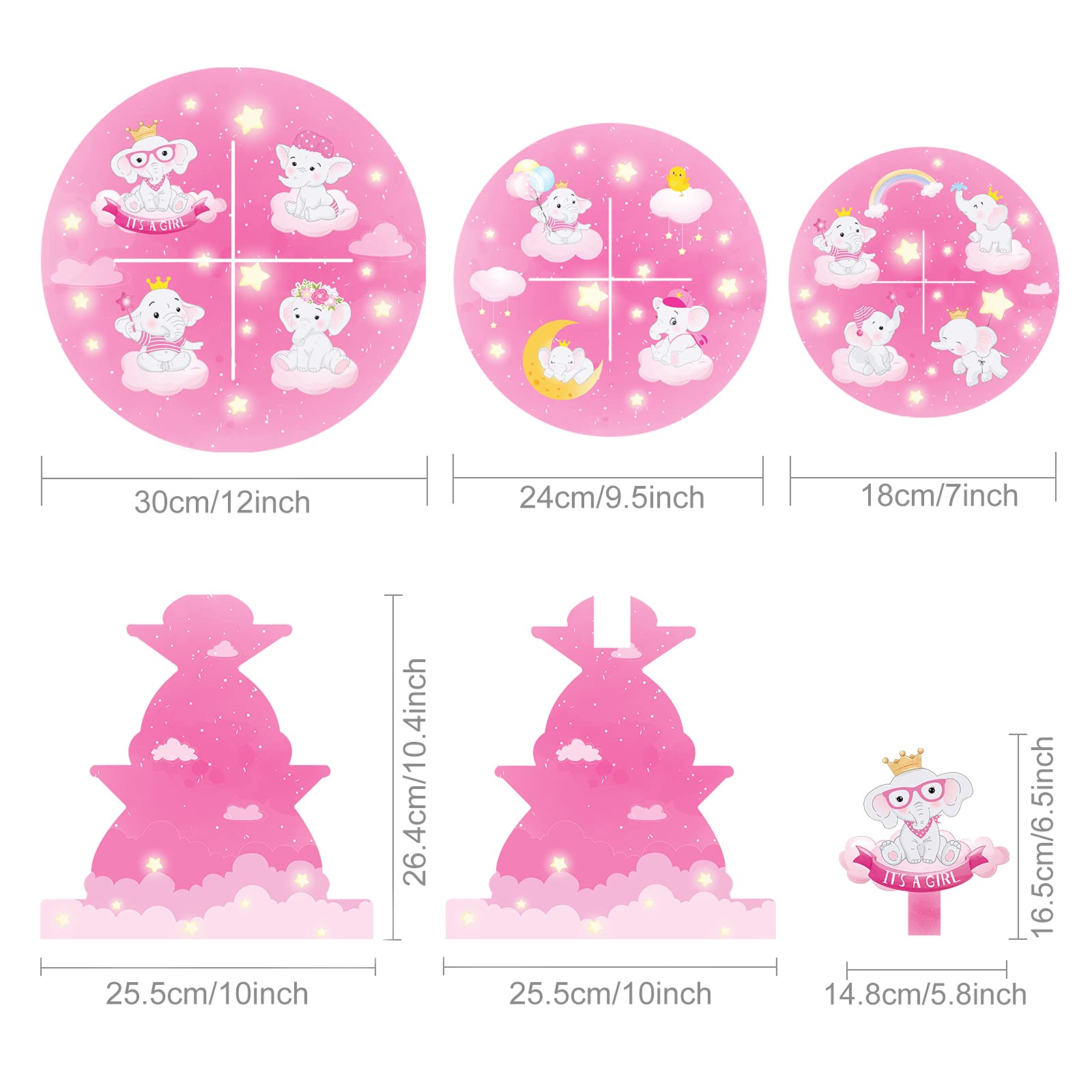 Pink Elephant Centerepiece Elephant Party Supplies Elephant Baby Shower Decorations Elephant Baby Shower Table Decoration Little Peanut Baby Shower Decorations