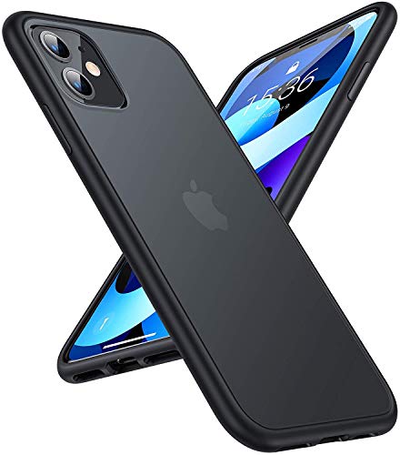 TORRAS 𝗨𝗽𝗴𝗿𝗮𝗱𝗲𝗱 iPhone 11 Phone Case, Shockproof iPhone 11 Case, Military Grade Drop Protection, Protective Hard Back Slim Translucent Case for iPhone 11 6.1'', Frosted Black-Guardian Series