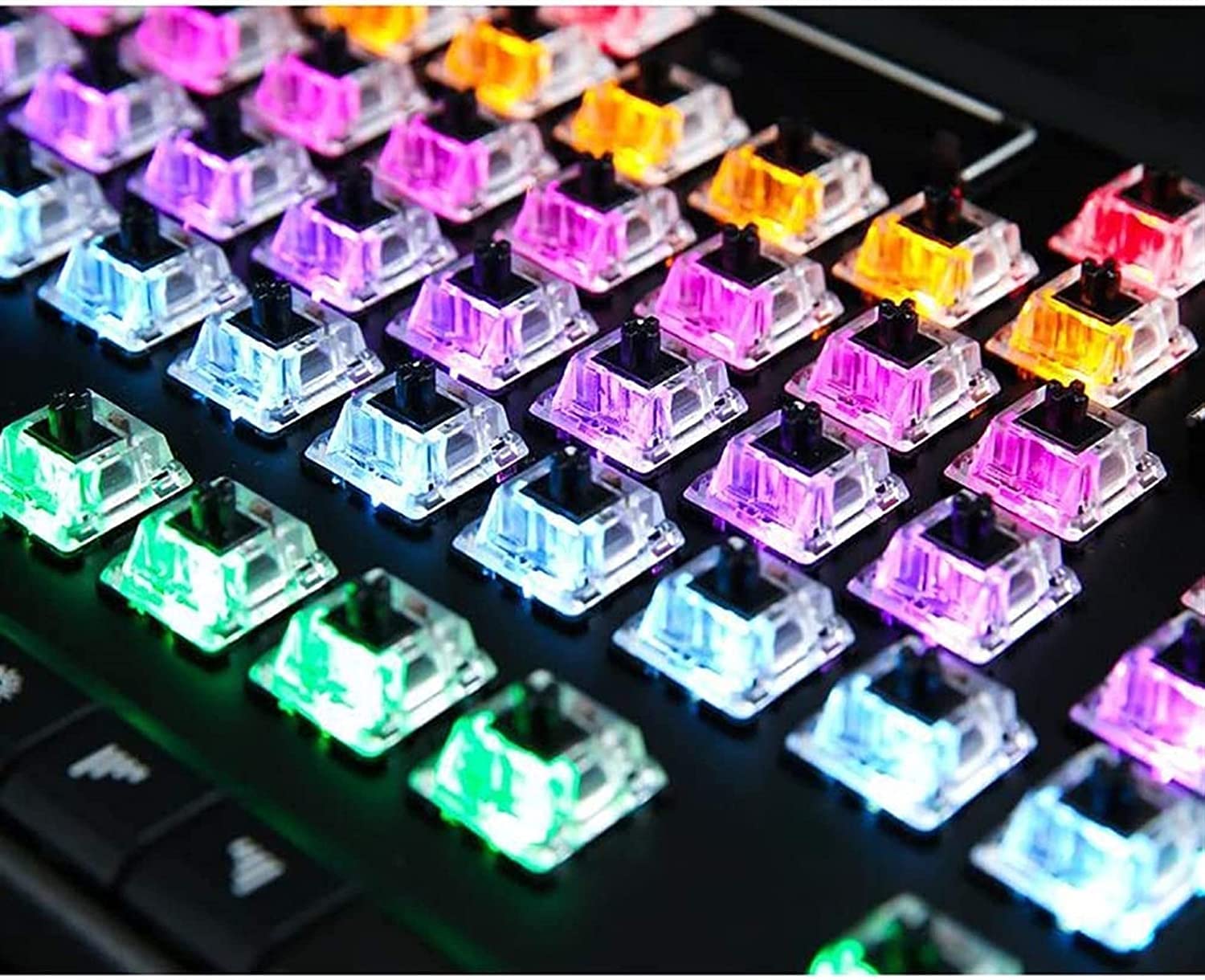 RGB Backlit Membrane Gaming Keyboard with Multimedia Keys, Linear Mechanical-Feel Switch, Dedicated Media Control,not Detachable Wrist Rest
