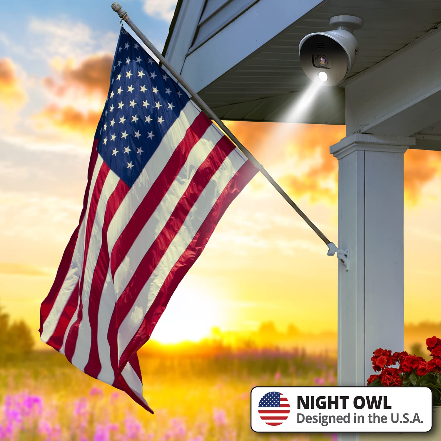 Night Owl 8 Channel Bluetooth Video Home Security Camera System with (8) Wired 1080p HD Indoor/Outdoor Spotlight Cameras with Audio and 1TB Hard Drive