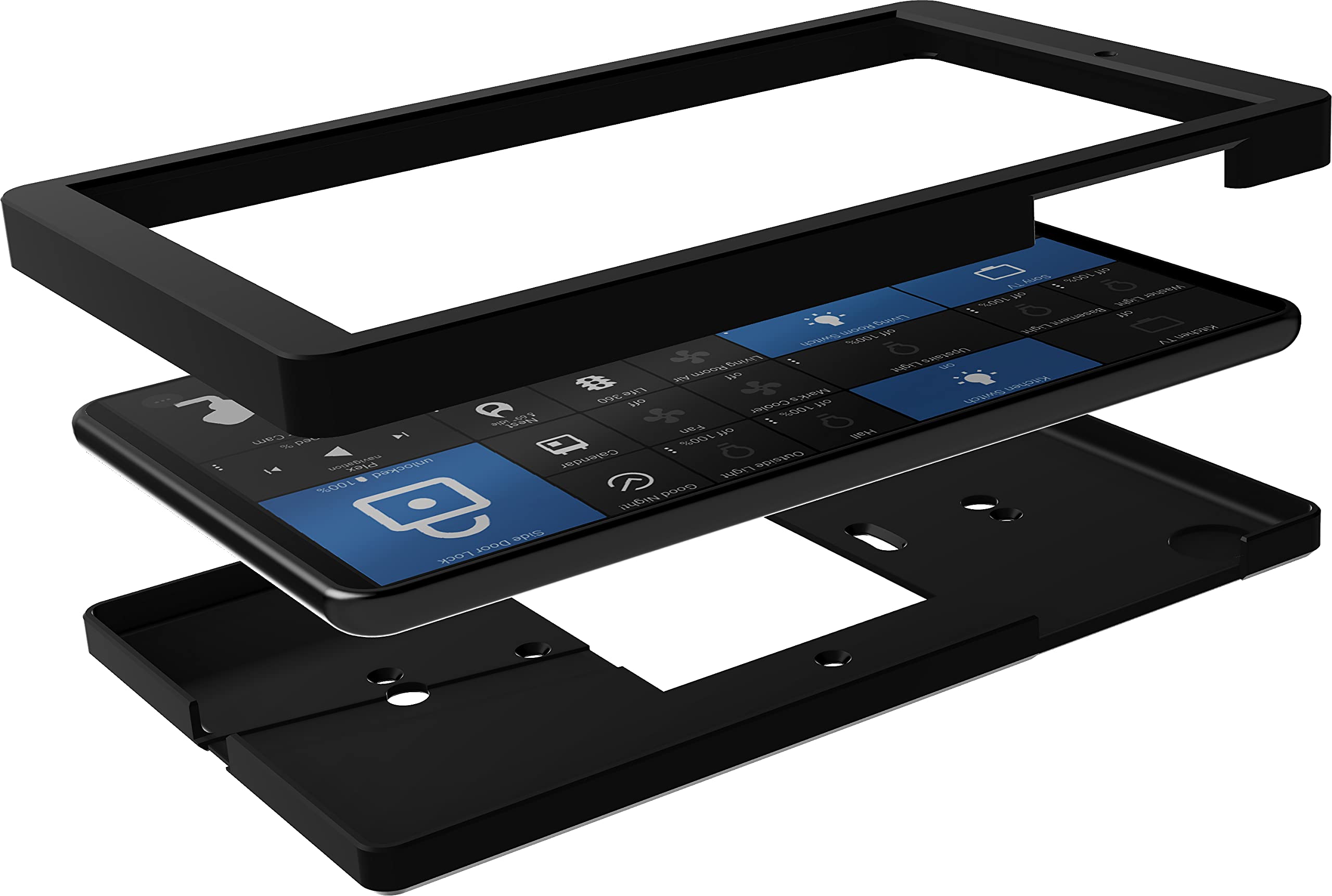 Smart Home Mount Wall Mount Kit for Samsung Galaxy Tab A7 Lite 8.7 Tablet (SM-T220 / 225) - Black