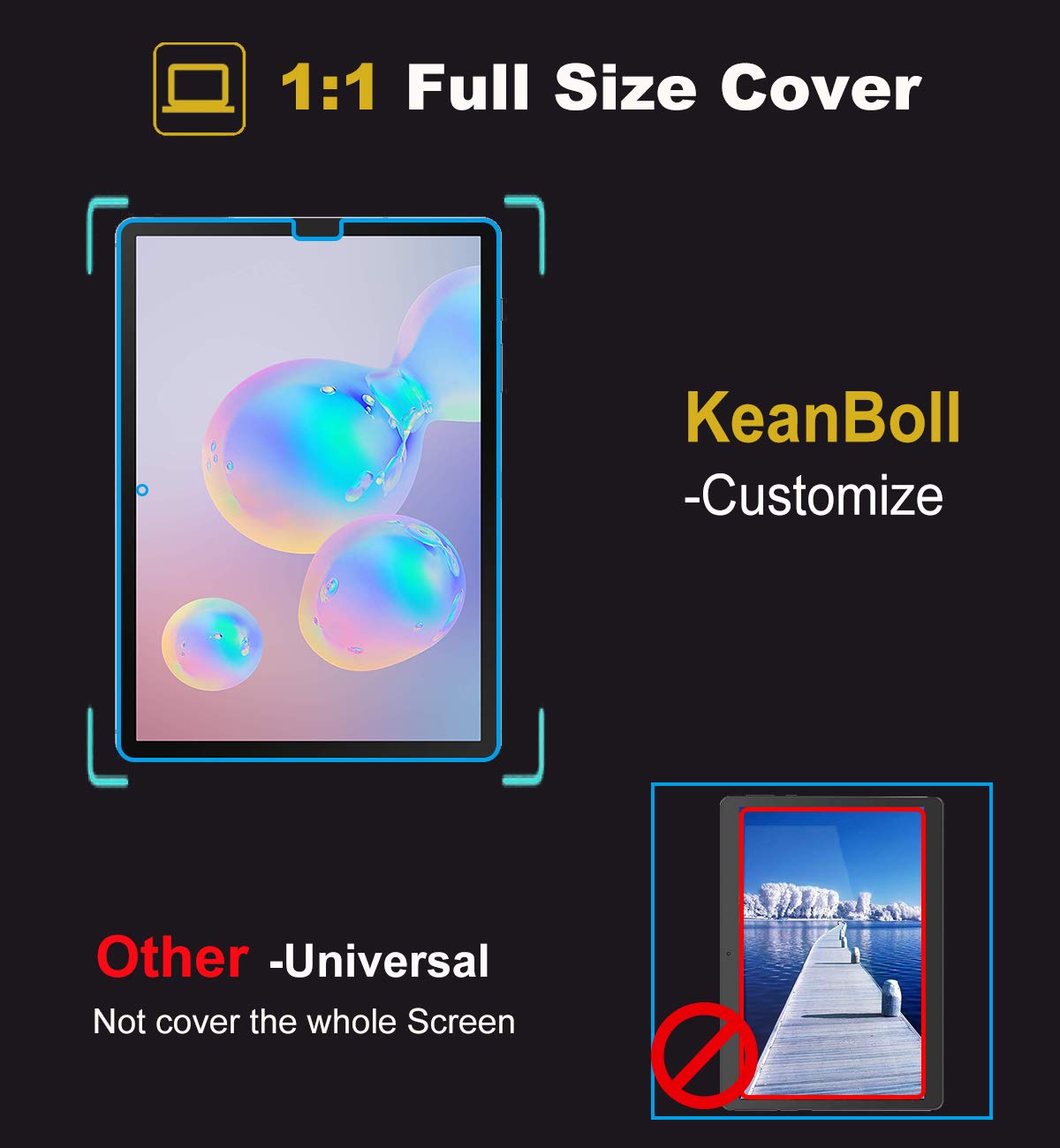 KEANBOLL 3 PACK Anti Glare Screen Protector for Samsung Galaxy Tab A7 Lite 8.7 inch Tablet(SM-T220/SM-T225), Anti Glare UV Screen Shield, Anti Fingerprint, Case Friendly, Matte