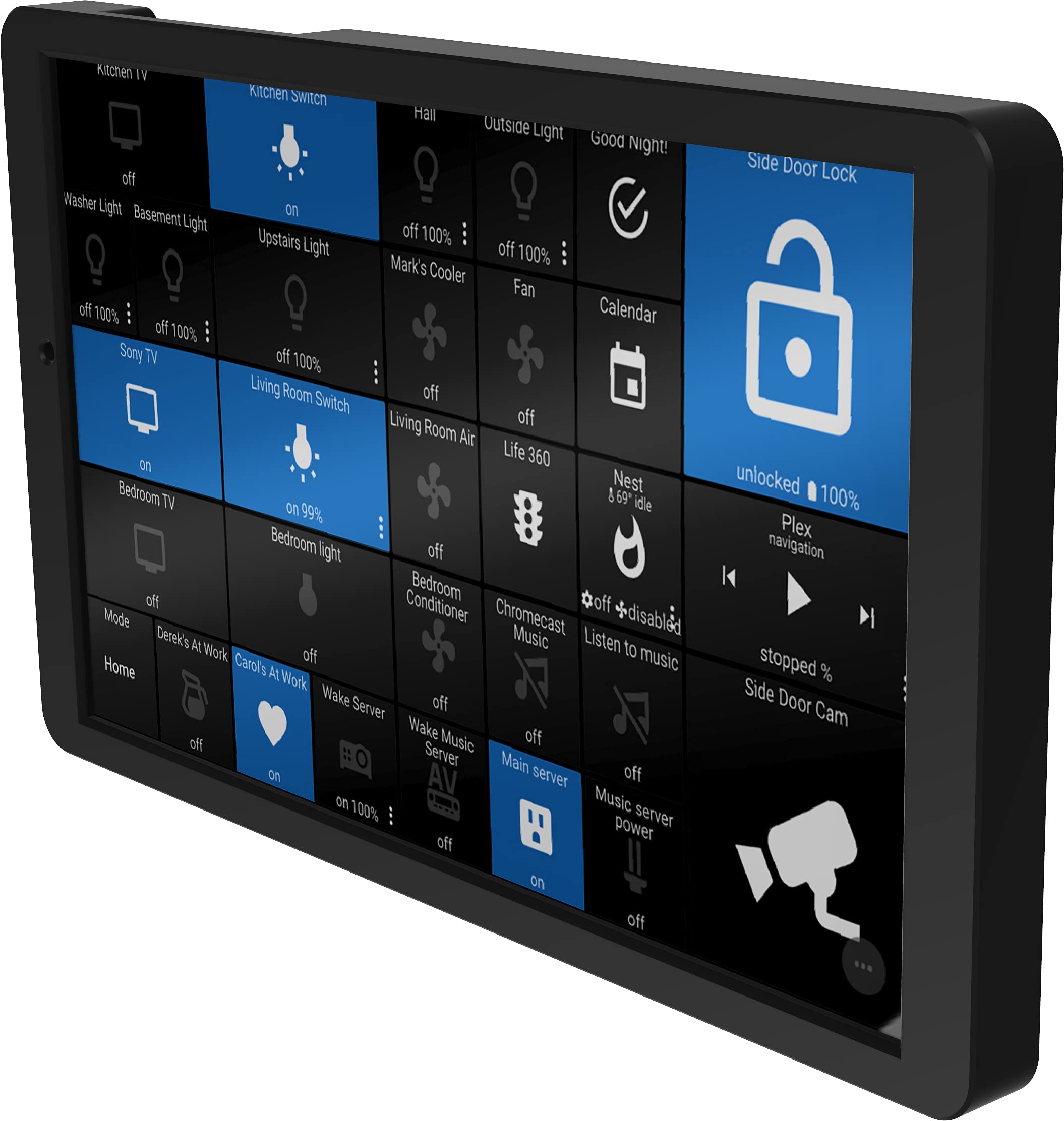 Smart Home Mount Wall Mount Kit for Samsung Galaxy Tab A7 Lite 8.7 Tablet (SM-T220 / 225) - Black