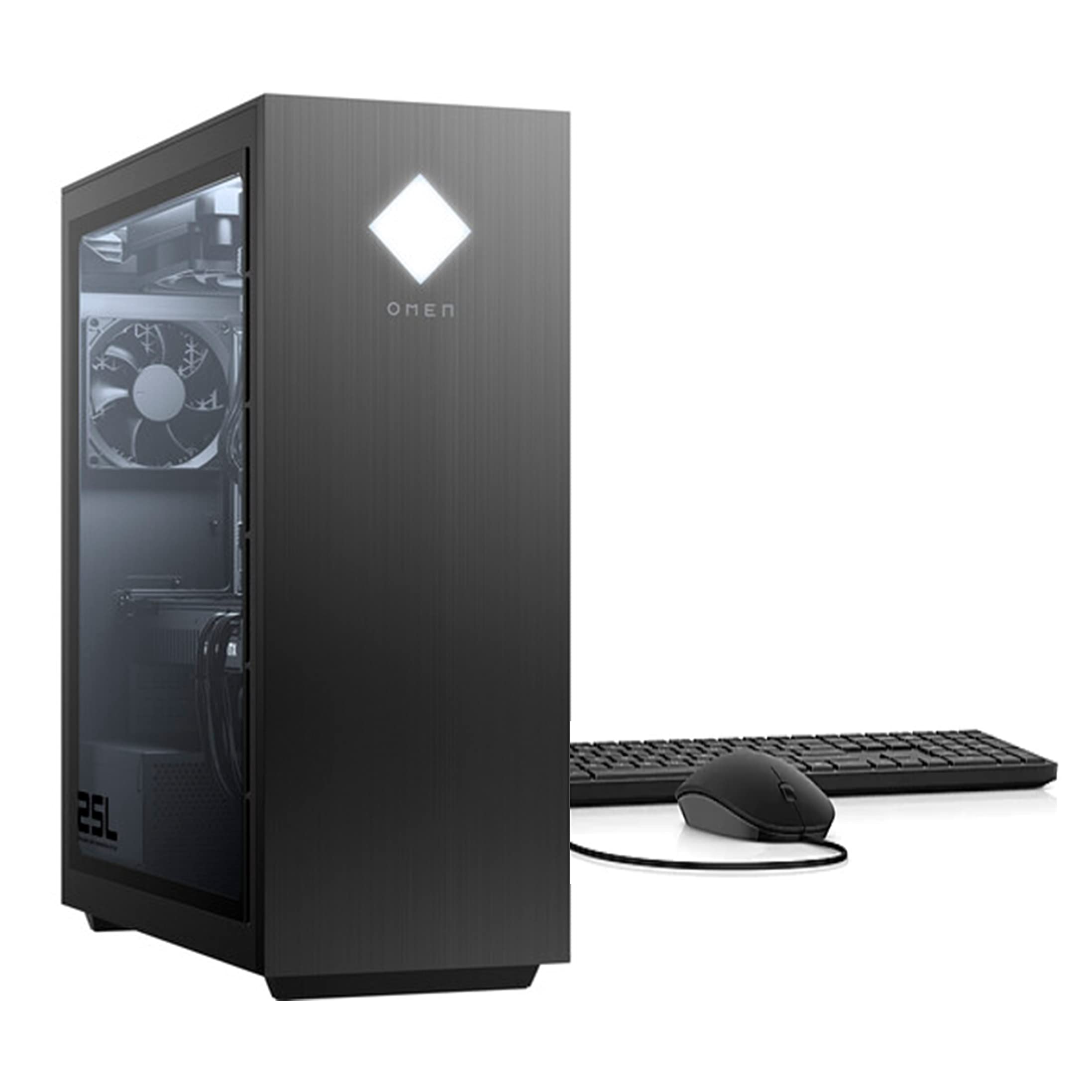 HP OMEN 25L Gaming Desktop Gamer Tower PC, GeForce GTX 1650 Super Graphics, 10th Gen 8-Core i7-10700 up to 4.8 GHz (64GB DDR4 RAM | 2TB PCIe SSD | 1TB HDD) VR Ready RGB Lighting 500W PSU WiFi Win10Pro