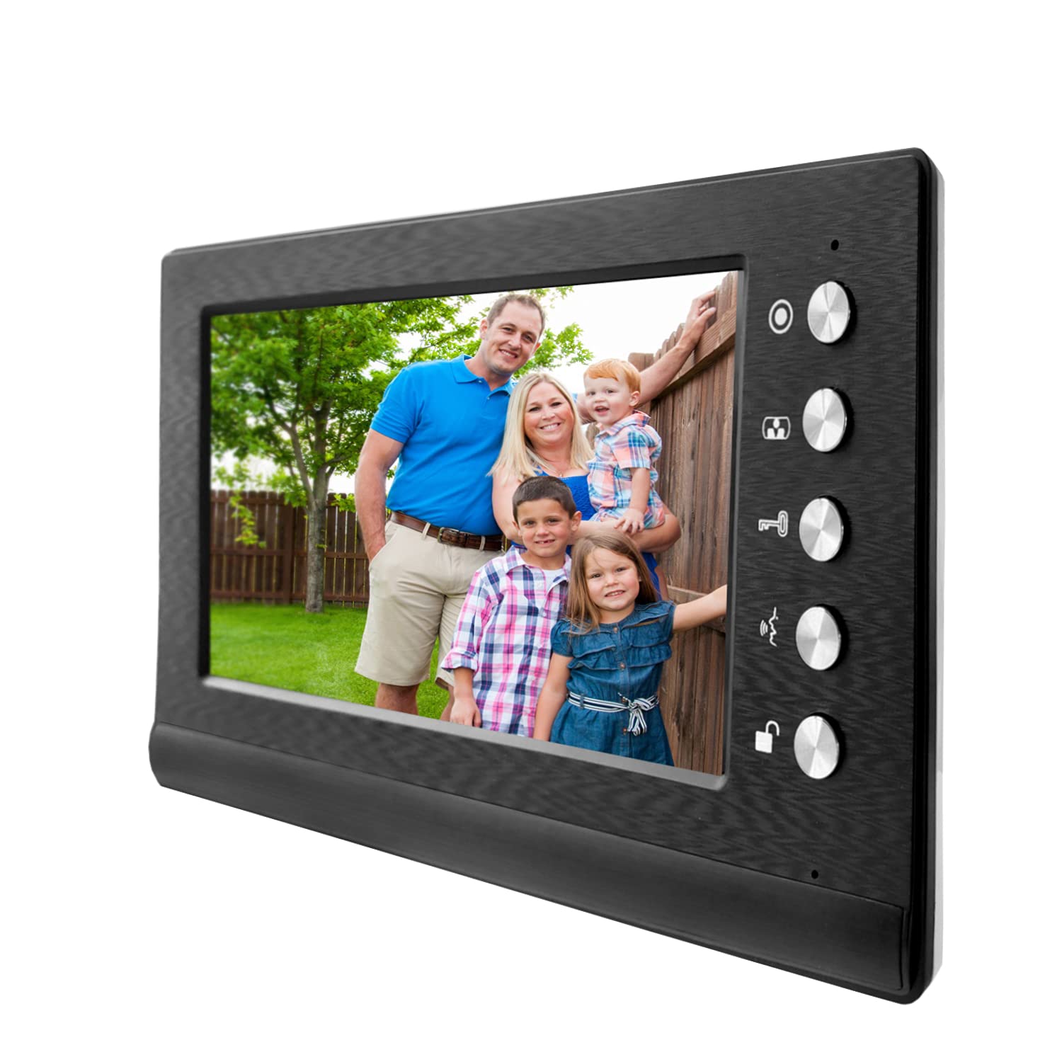 Video Doorbell Intercom System, 7" Monitor Video Door Phone Kits, Wired Video Door Entry System, IR Night Vision Door Camera, Unlock, Dual-Way Intercom Outdoor Indoor for Home Villa (Black)