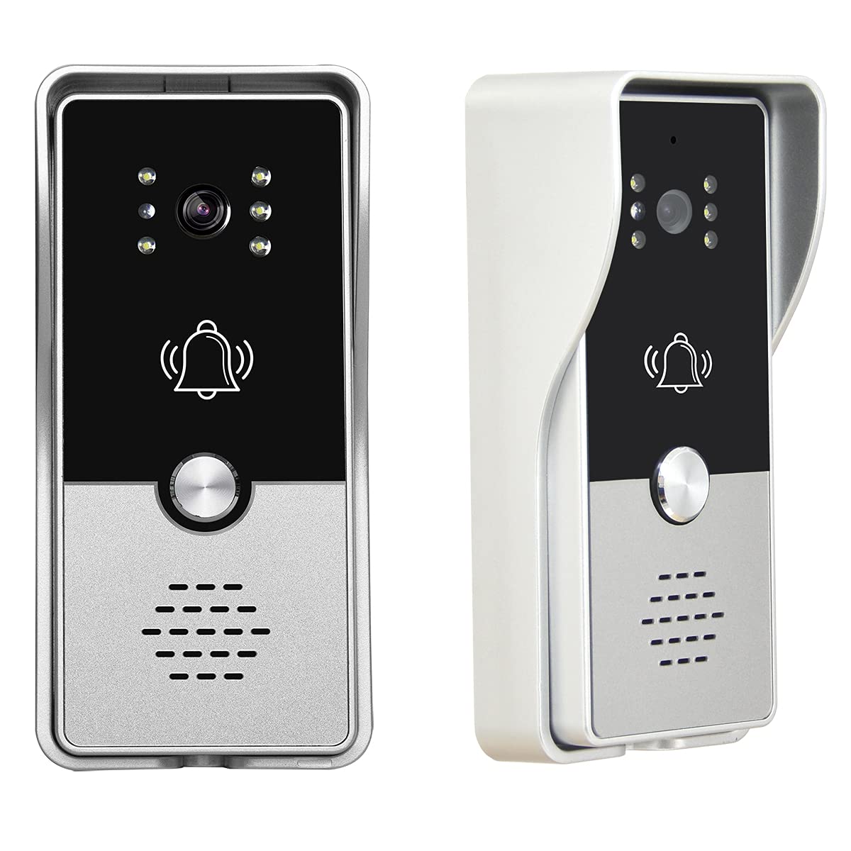 Video Doorbell Intercom System, 7" Monitor Video Door Phone Kits, Wired Video Door Entry System, IR Night Vision Door Camera, Unlock, Dual-Way Intercom Outdoor Indoor for Home Villa (Black)