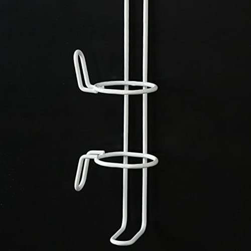 yotijay Farmhouse Metal Wire Bathroom Wall Mount Curling Iron Holder Hair Styling Tool Organizer Storage Basket Iron, Curling, White