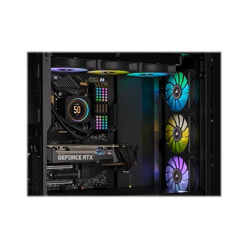 CORSAIR iCUE H150i ELITE LCD Display Liquid CPU Cooler-Custom IPS LCD Screen-48 Dynamic RGB LEDs-120mm Fans-360mm Radiator-COMMANDER CORE Smart Lighting Controller