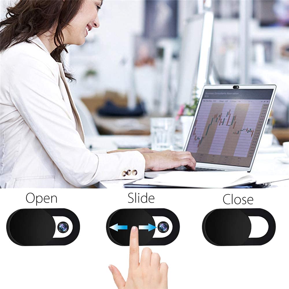 Camera Privacy Security Protect Sticker, 0.7mm Ultra Thin Webcam Slide with Strong Adhesive for Laptop Desktop Pc Tablet Smartphone Protect Your Privacy and Security