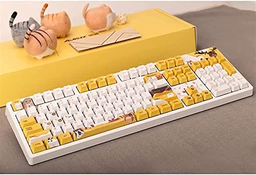 CMUNBBB USB Wired Mechanical Keyboard 104Keys Gaming Keyboard for Gaming and Typing,Compatible for Mac/PC/Laptop