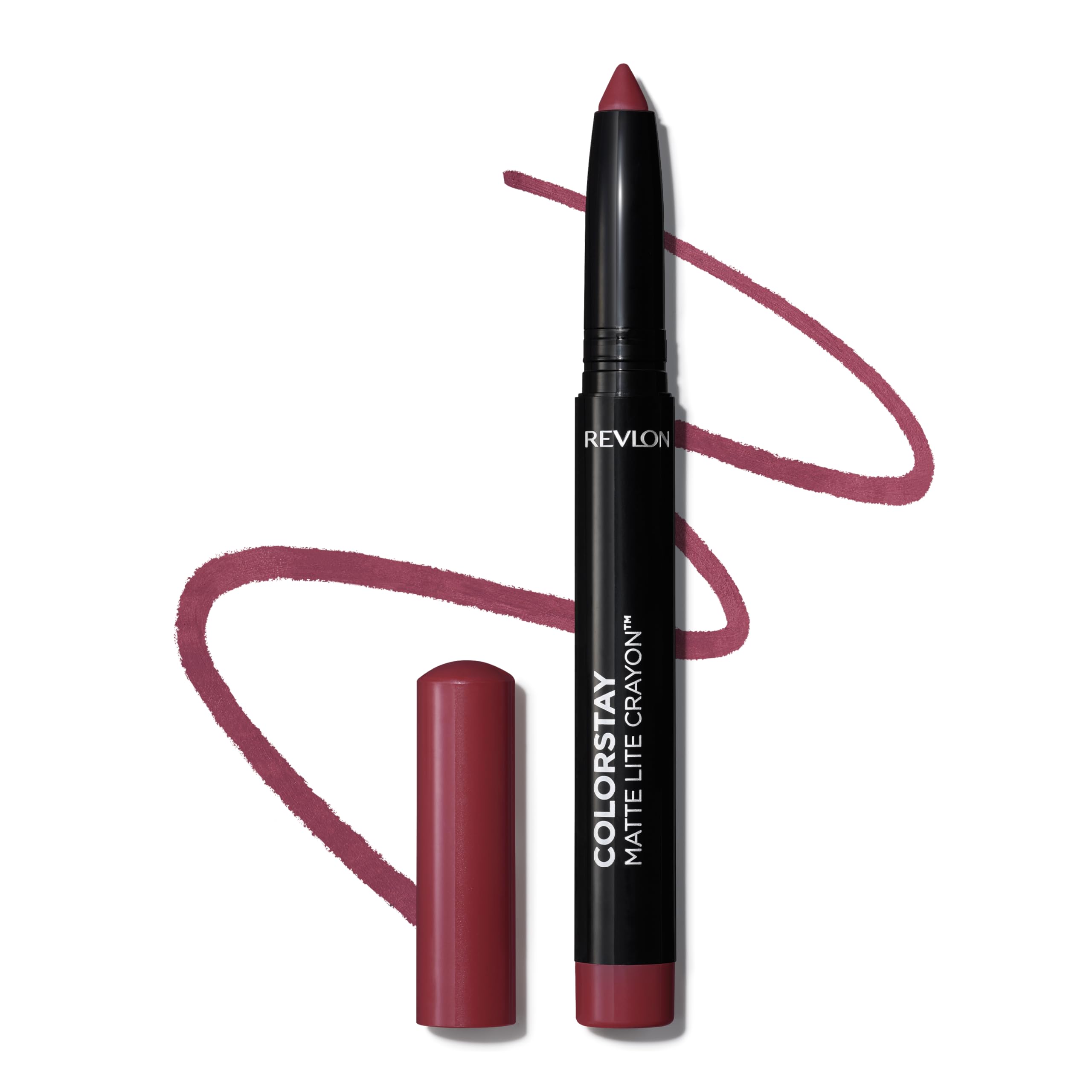 REVLON ColorStay Matte Lite Crayon Lipstick with Built-in Sharpener, Smudge-proof, Water-Resistant Non-Drying Lipcolor, 011 Lifted, 0.049 oz