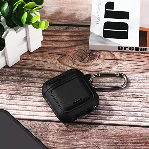 Claiol Protective Case Compatible for Tozo T6, Upgraded Shockproof Tozo T6 Case Cover with Metal Carabiner. (Black)
