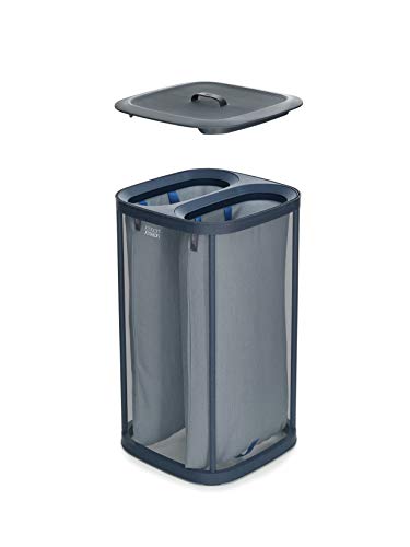 Joseph Joseph Tota 60-litre Laundry Hamper Separation Basket with Lid - Black