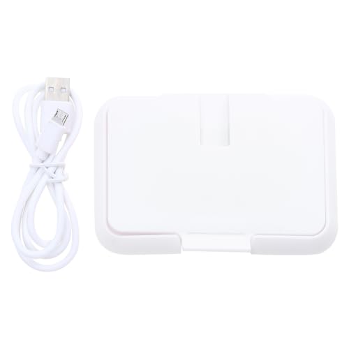 Diaper Wipe Warmer 8W Baby Wipe Warmer Portable Baby Dispenser Plastic Tissue Storage Box Dispenser Holder for Home Car White Heater