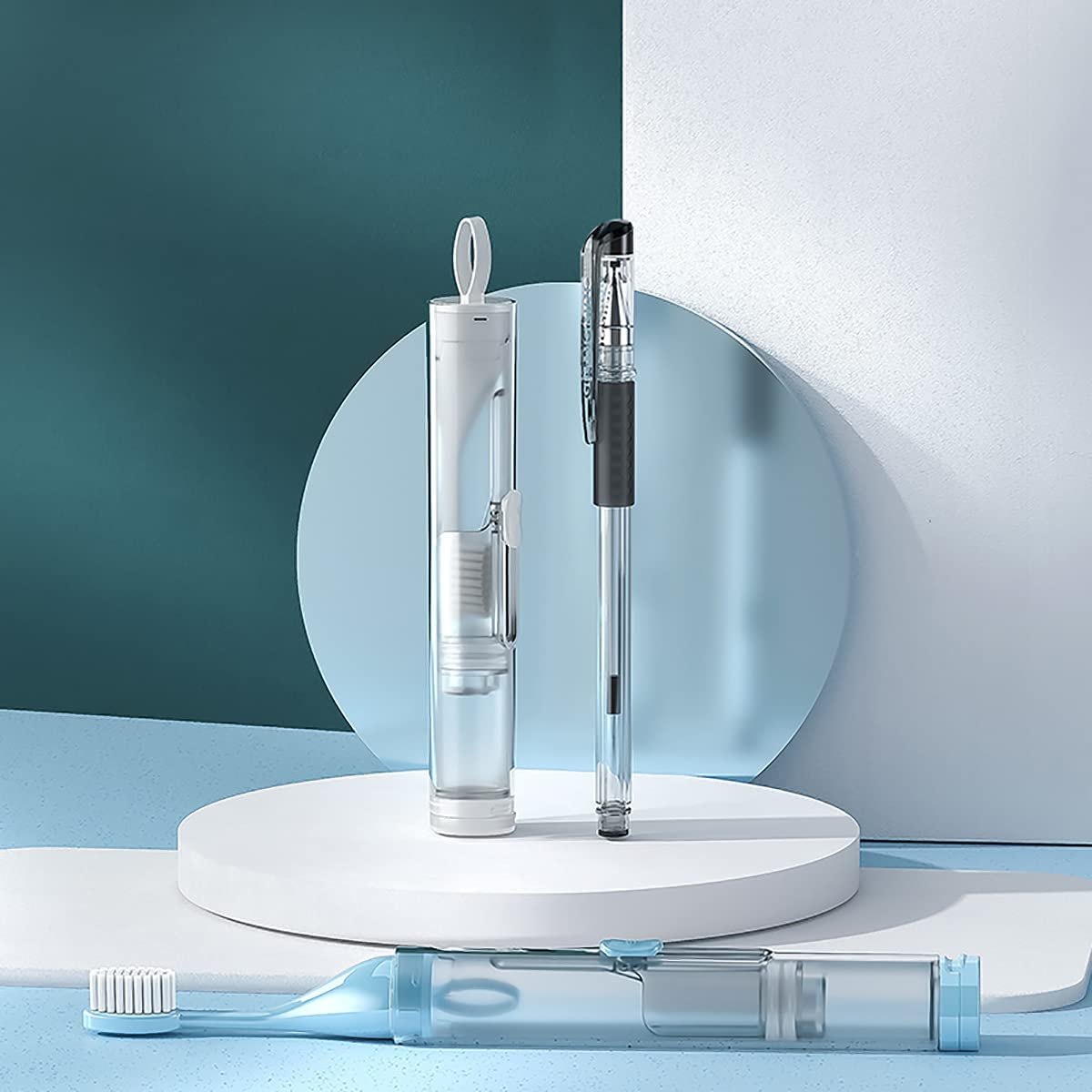 HAYAN Travel Toothbrush Kit, 3 in 1 Portable Lightweight Toothbrush Set | Individually Wrapped | Reusable | Soft Toothbrush