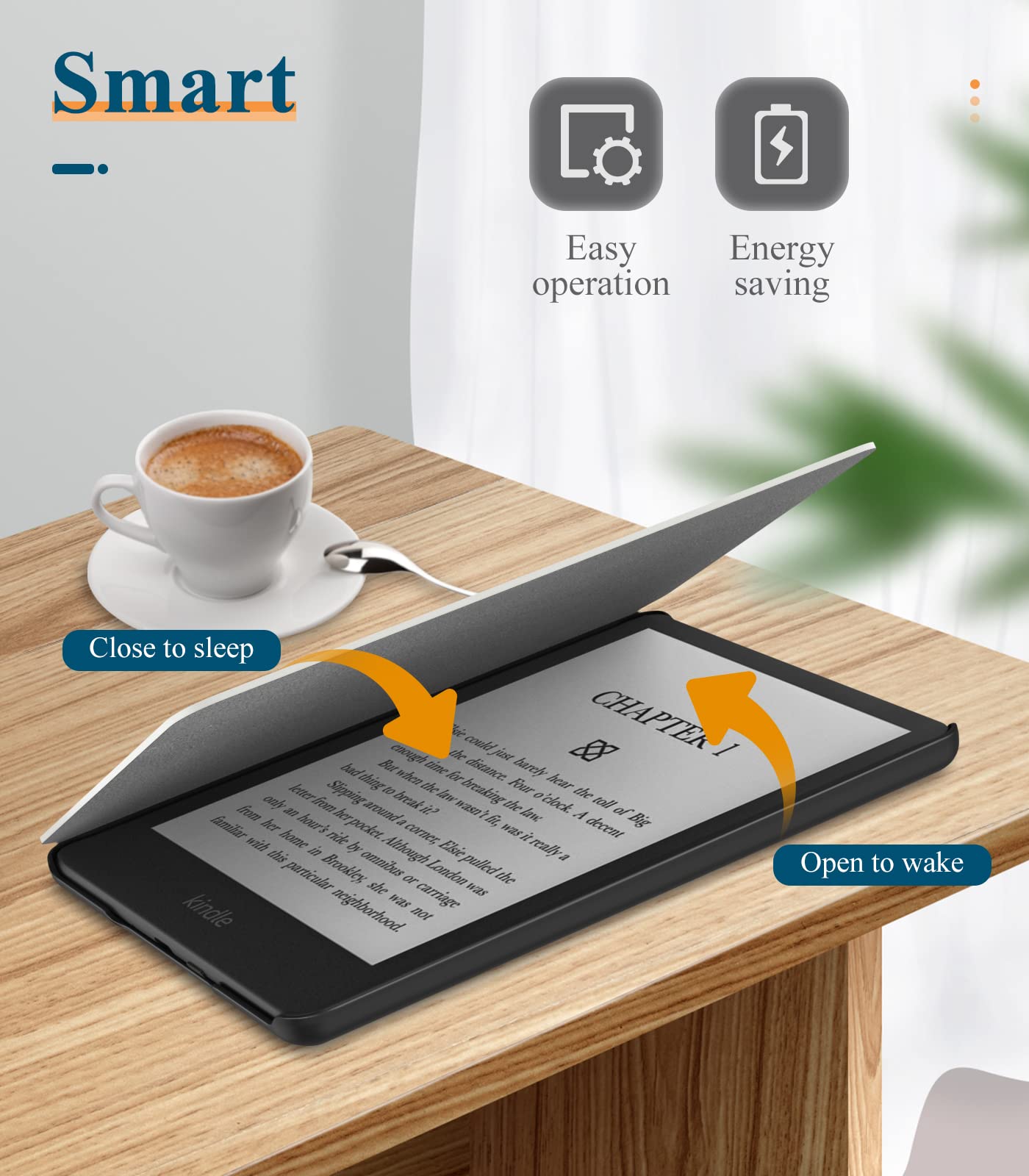 Dadanism Case Fits Amazon 6.8" Kindle Paperwhite(11th Generation 2021 Release), Casing Shell Cover with Auto Wake/Sleep for Kindle Paperwhite Signature Edition and E-Reader Protector, City Balloon