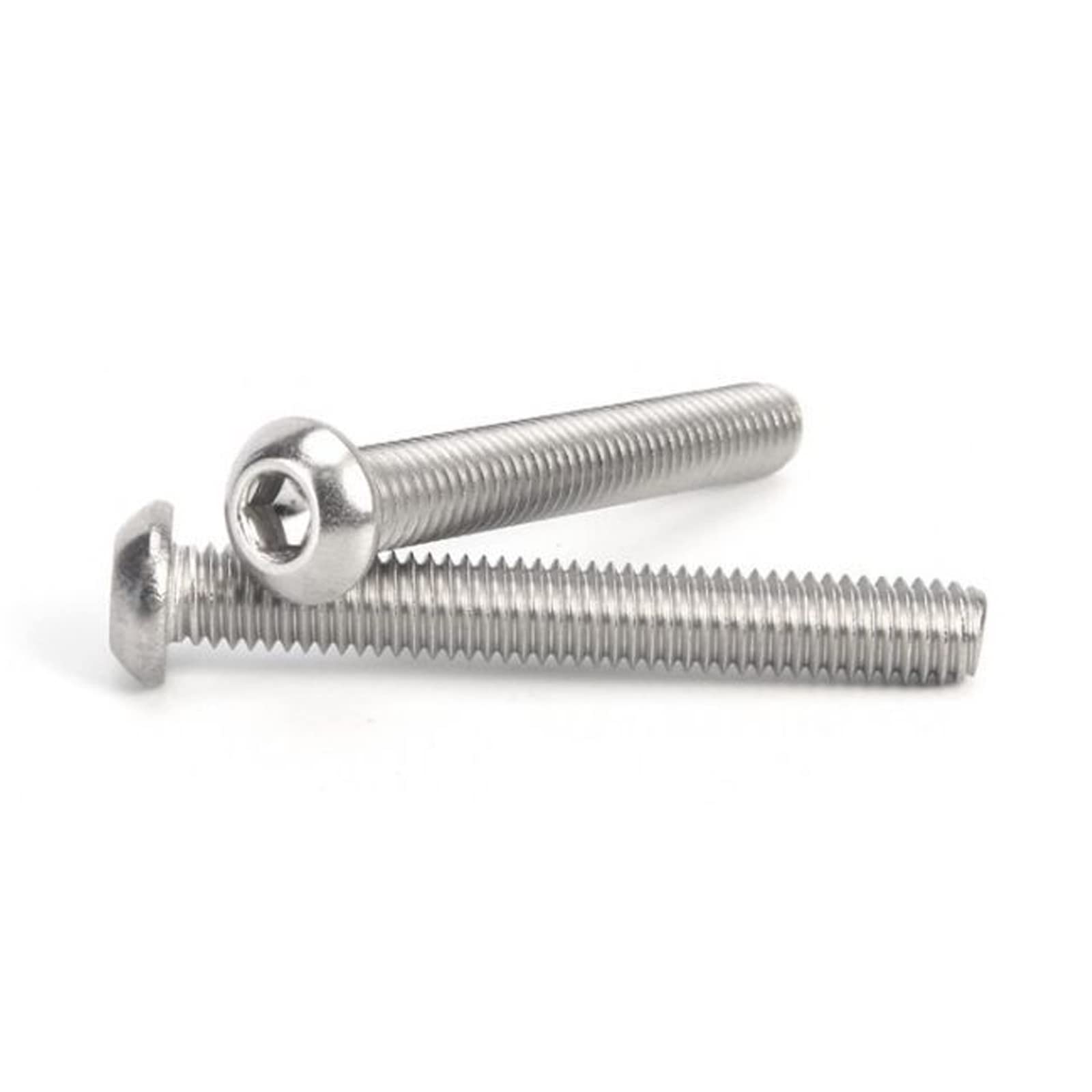 M4-0.7 x 65mm Button Head Socket Cap Screws, Stainless Steel 304, Full Thread, Allen Socket Drive, Heavy Duty Machine Hexagon Screw Drive 20 PCS