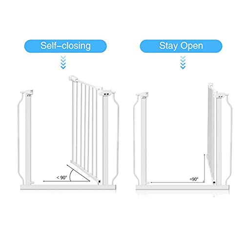 Easy Walk Baby Gate for Stairs & Doorways with Optional Extensions, Detachable Extra Wide Pet Gates with Automatic Closing, Safety Gate, Dog Playpen for Hallway