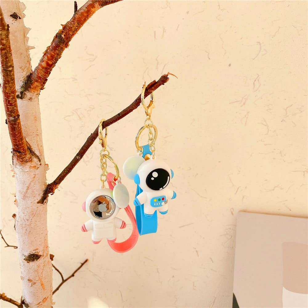 DIWANG LAN Apple AirTag Protective Case Anti-Lost Keychain Accessories Cute Fashion Protective CaseAirTag case Cartoon Anime Spaceman Skin (Blue Spaceman)