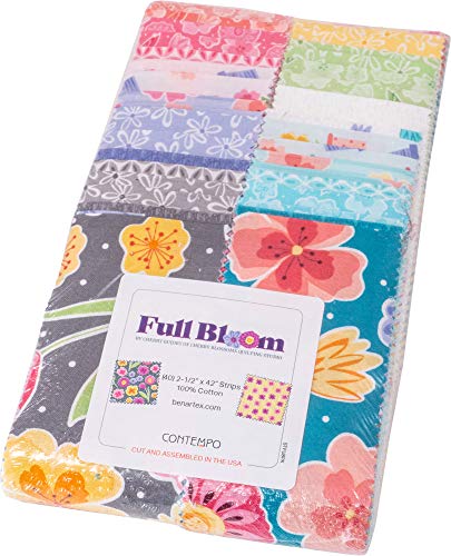 Cherry Guidry Full Bloom Strip-Pies 40 2.5-inch Strips Jelly Roll Benartex
