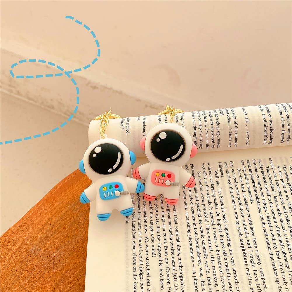 DIWANG LAN Apple AirTag Protective Case Anti-Lost Keychain Accessories Cute Fashion Protective CaseAirTag case Cartoon Anime Spaceman Skin (Blue Spaceman)