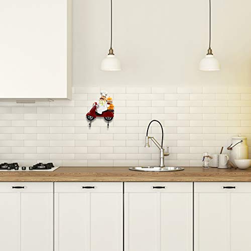 LUOZZY Fat Chef Hooks Decor Chef Hook Hanger Kitchen Wall Hanger Apron Hook Wall Mount Pan Racks for Kitchen