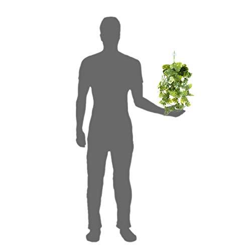 Pangea Hanging Plants Deluxe Decor for Reptile Enclosure Habitat (Green)