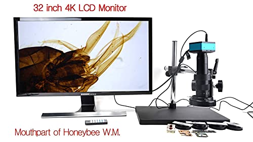 HAYEAR 4K UDH 2160P 1080P HDMI Industrial Microscope Camera for Machine PCB Board CPU Repair Soldering High Speed No Lag Portable Set