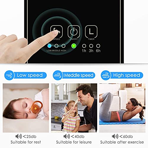Personal Air Cooler, Portable Evaporative Conditioner with 3 Speeds Touch Screen Cooling Fan, Air Conditioner Fan for Home, Room, Office, Car, Campingā¦