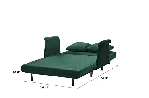 GIA Furniture Home Series Convertible Loveseat, Green