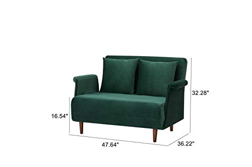 GIA Furniture Home Series Convertible Loveseat, Green